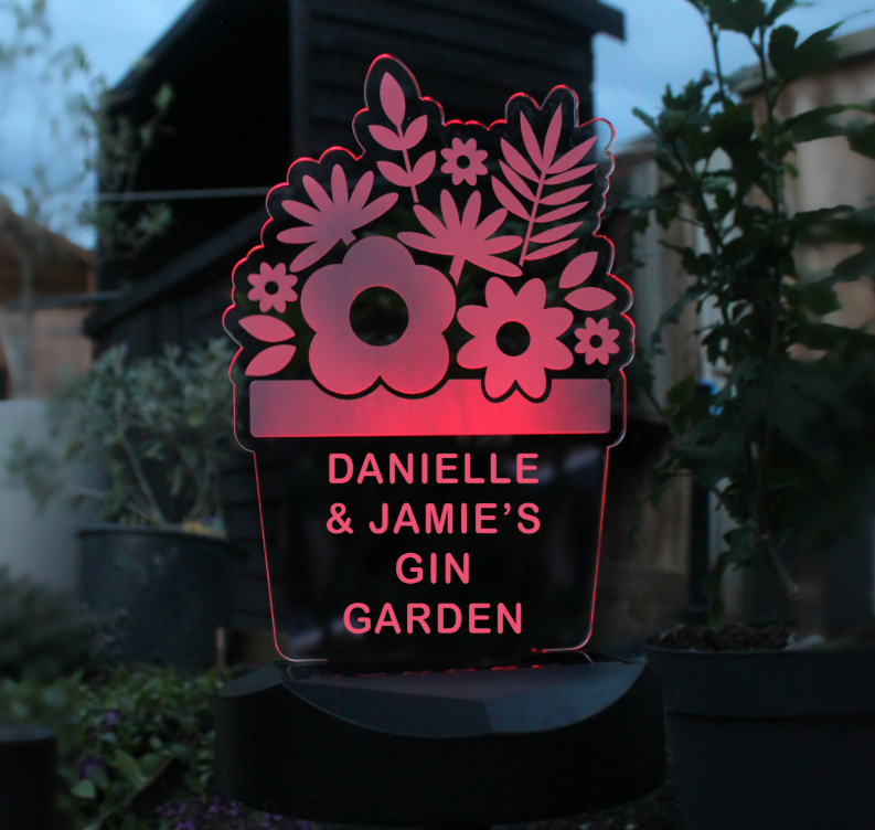 Personalised Plant Pot Outdoor Solar Light – Bellevie Boutique